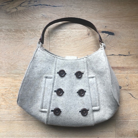 kate spade | Bags | Kate Spade Cadee Beantown Hobo Felted Wool Large ...